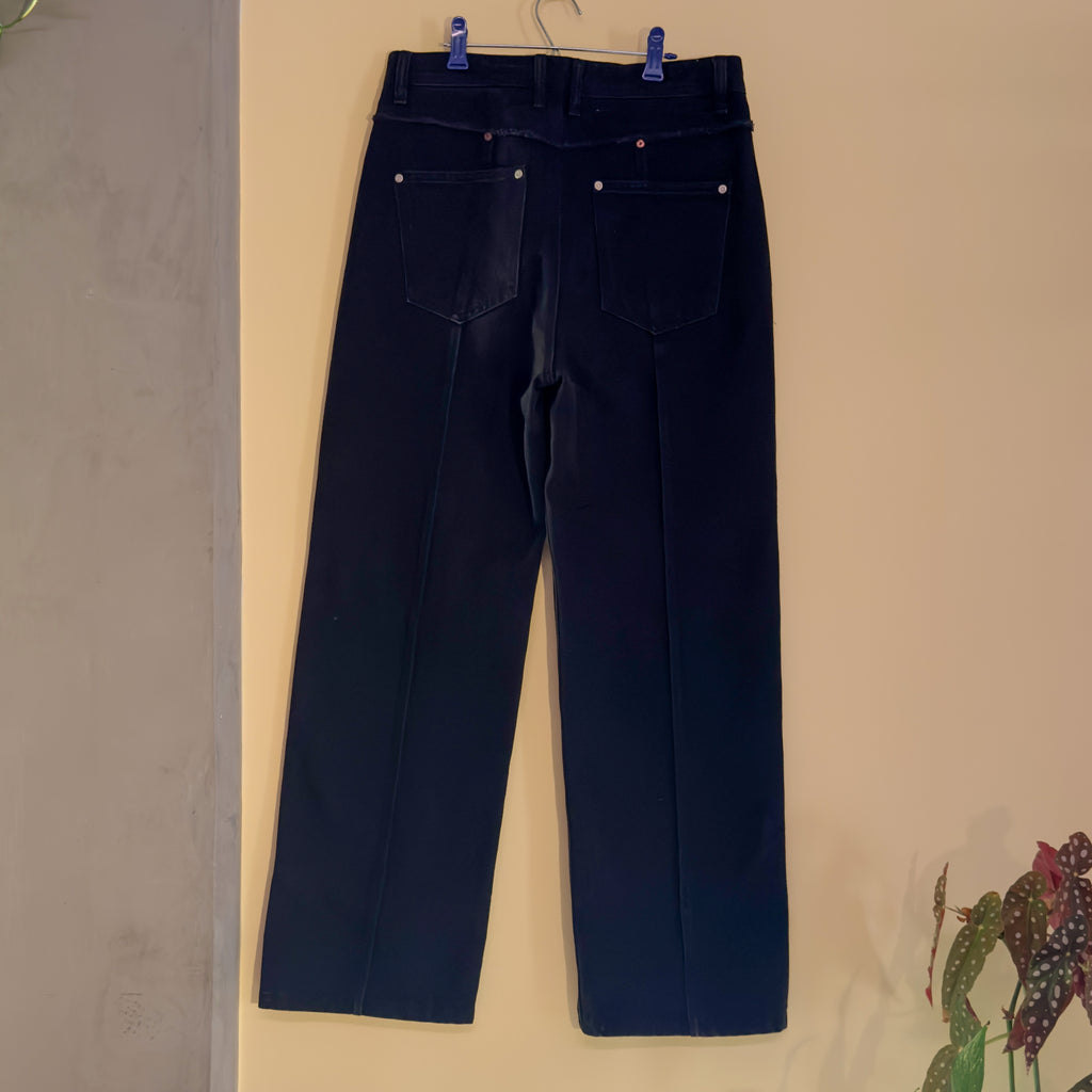 Andersson Bell Black Matt Raw-Cut Jeans – Strawburry17